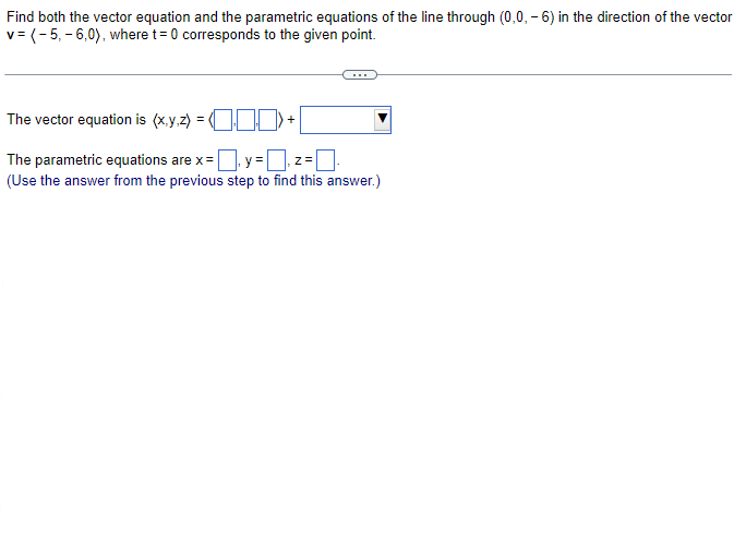 Solved Find Both The Vector Equation And The Parametric