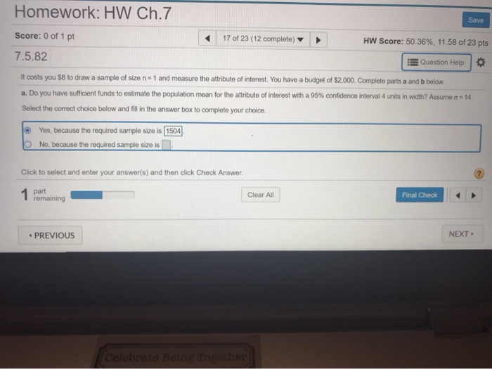 Solved Homework Hw Ch 7 Save Score 0 Of 1 Pt 17 Of 23 12