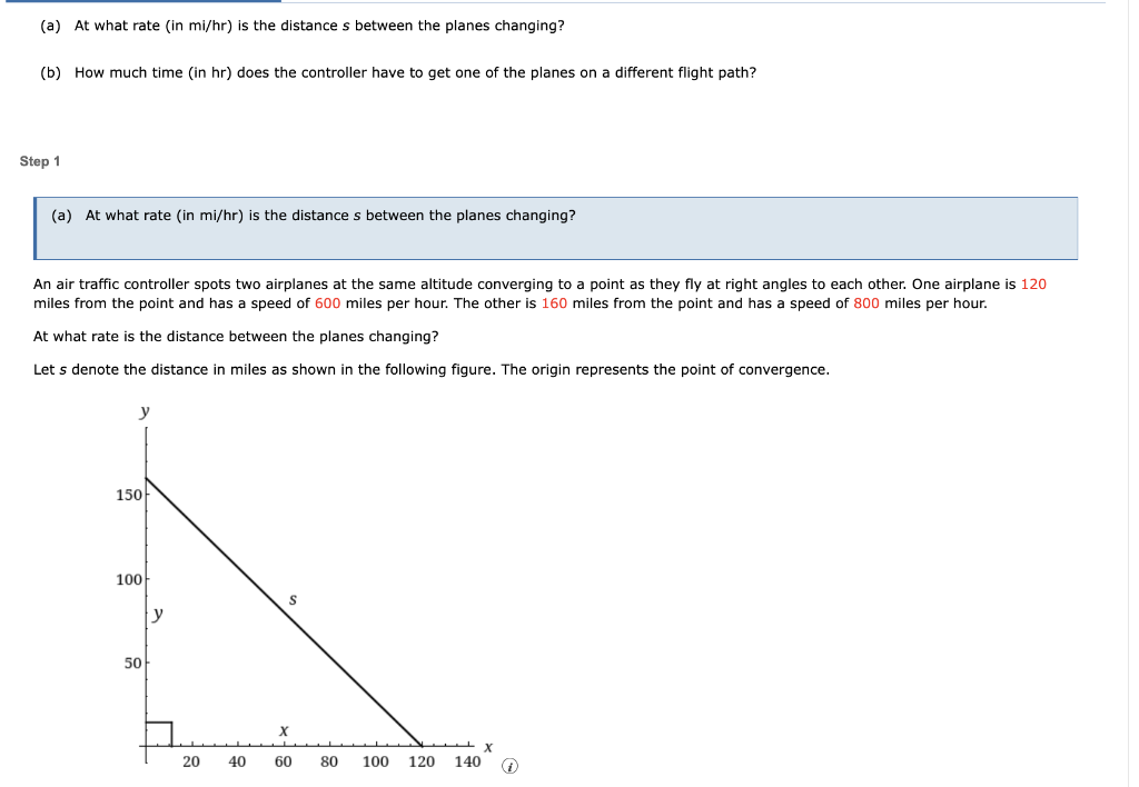 Solved (a) At what rate (in mi/hr ) is the distance s | Chegg.com