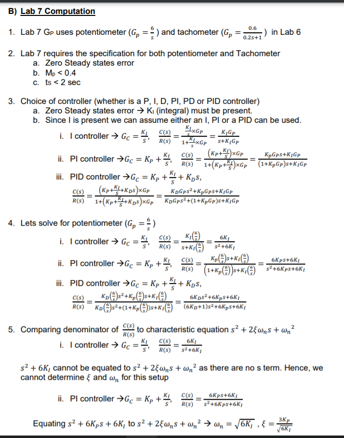 Solved Use either PID or PI method to solve the | Chegg.com