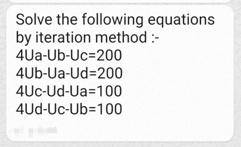 Solved Solve the following equations by iteration method :- | Chegg.com
