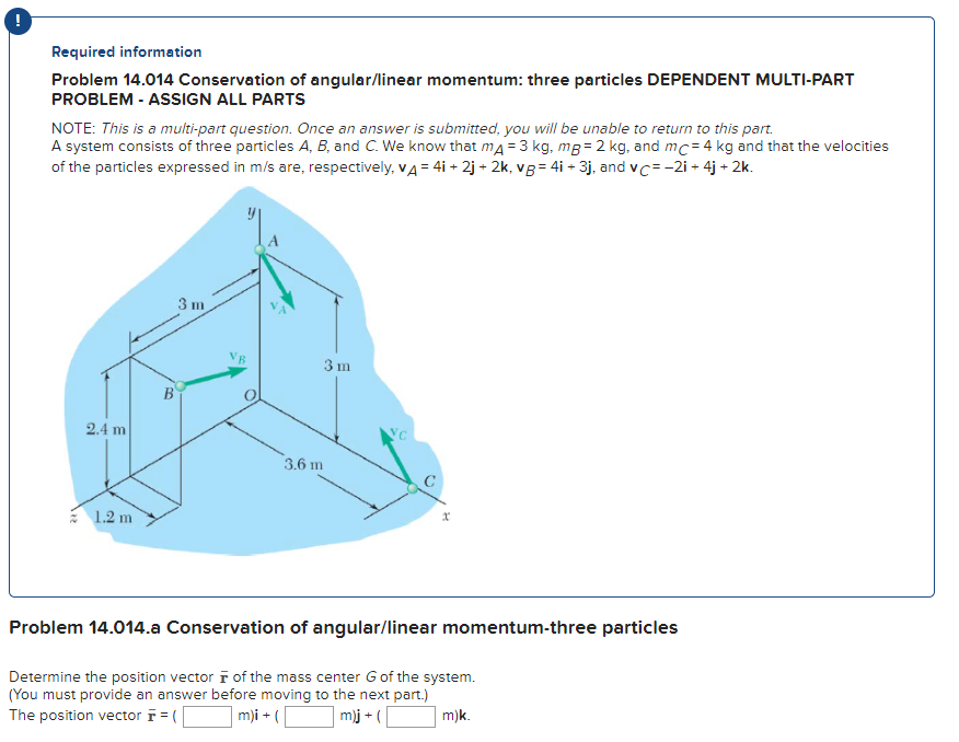 Solved Problem 14.014 Conservation of angular/linear | Chegg.com