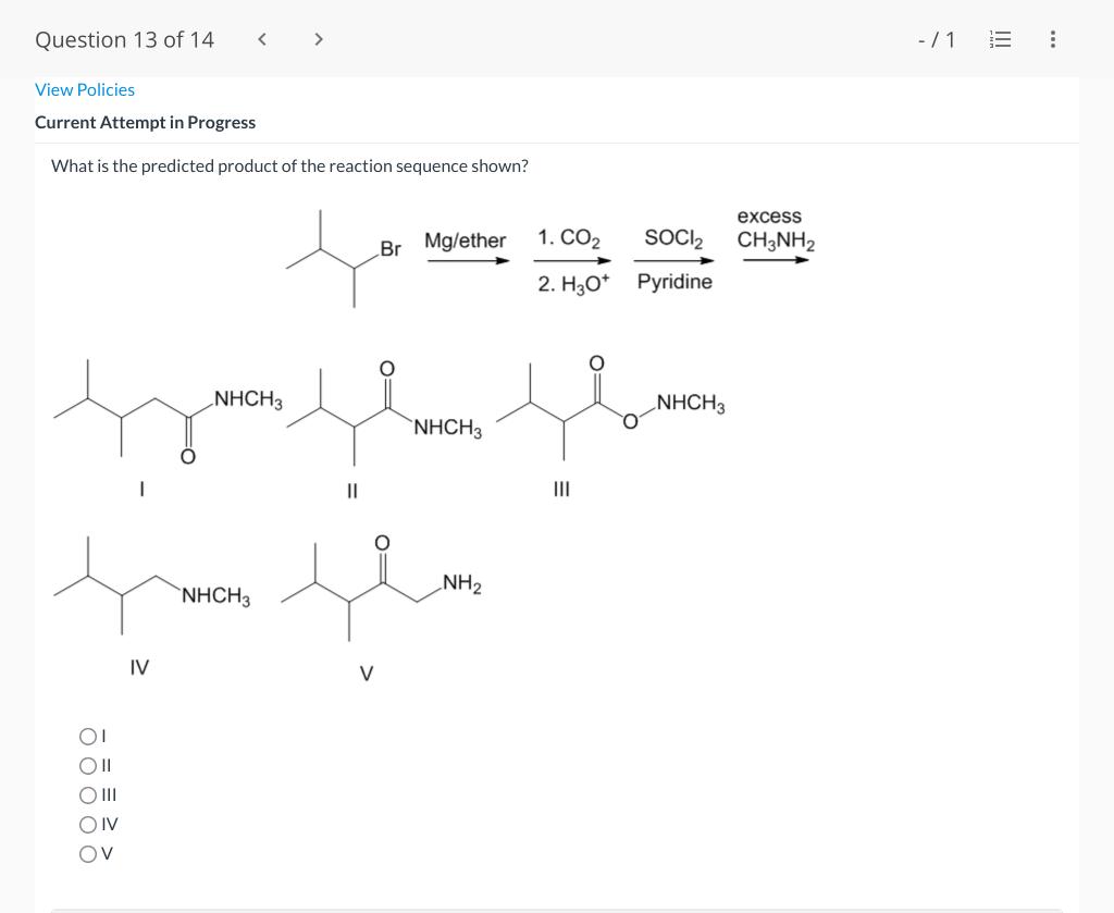 Solved What is the predicted product of the reaction | Chegg.com