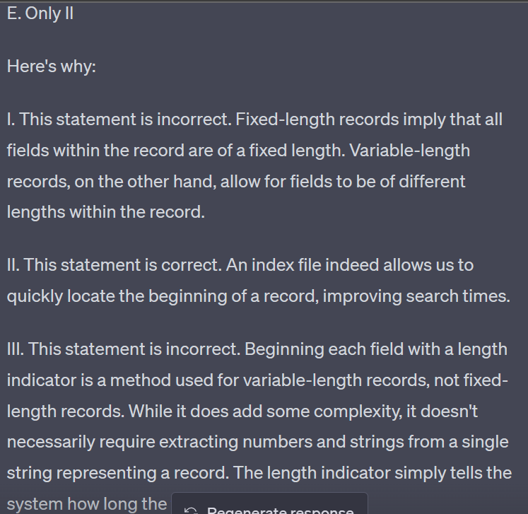 Solved Which of the following items is correct about record | Chegg.com