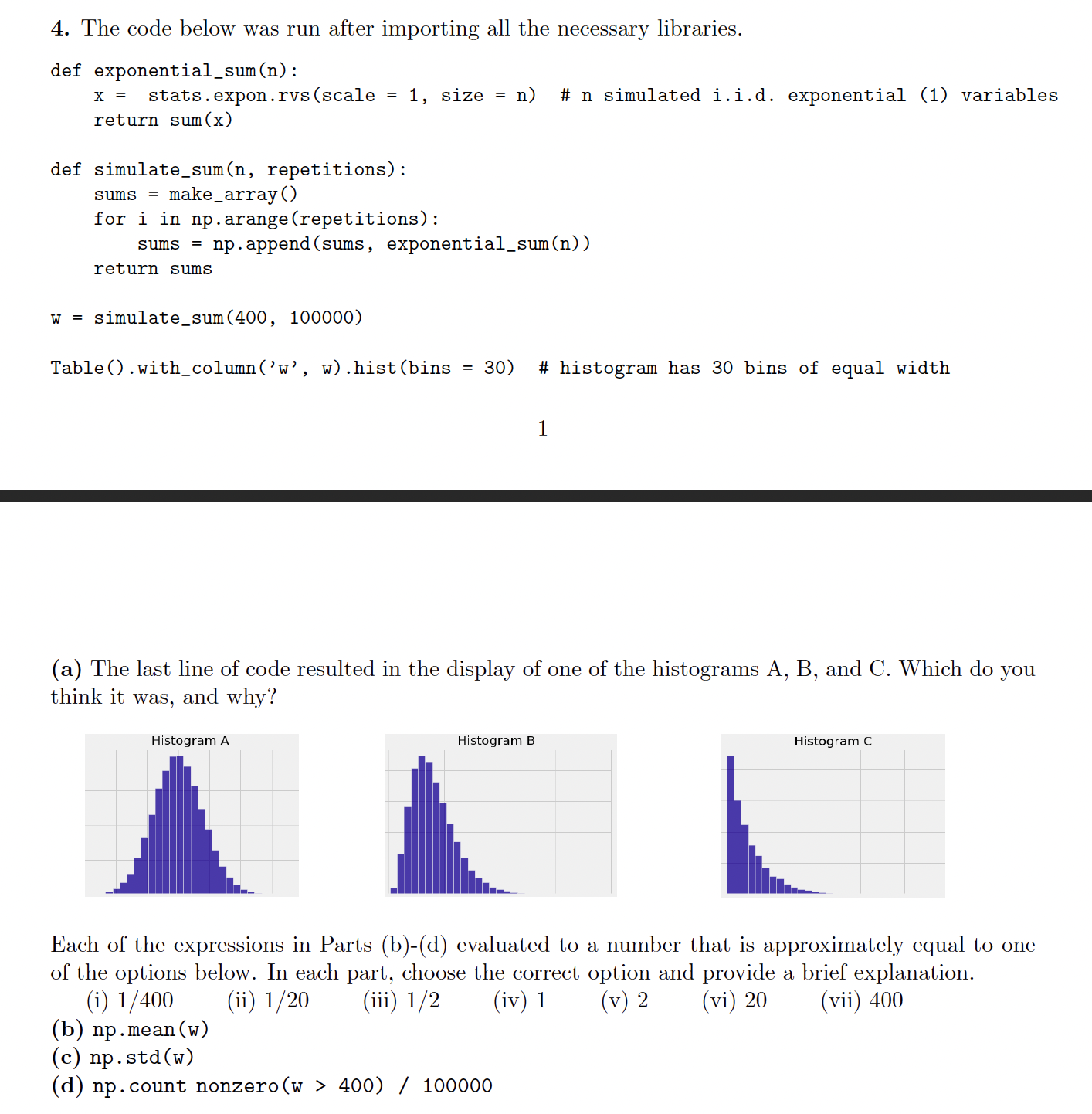 4. The code below was run after importing all the | Chegg.com