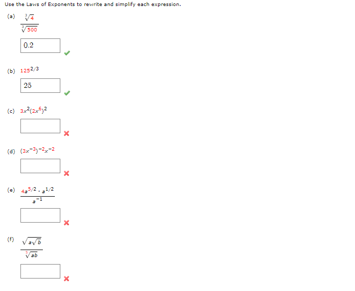 Solved use the laws of expressions to solve each to simplify | Chegg.com