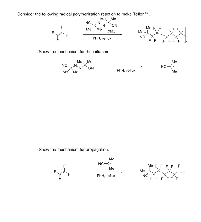 Solved TM Consider the following radical polymerization | Chegg.com