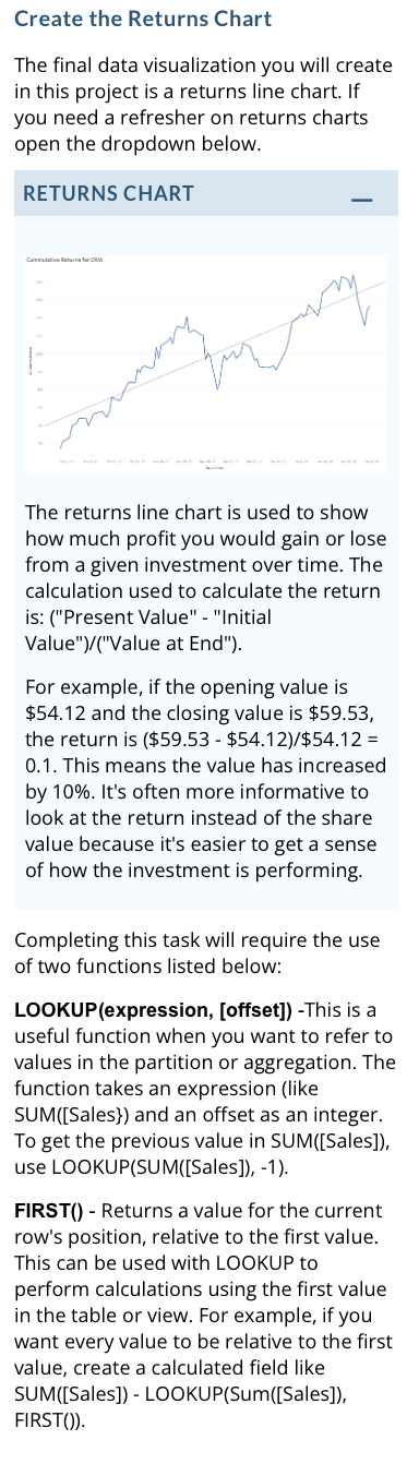 Create Advanced Visualizations with Stock Market Data | Chegg.com