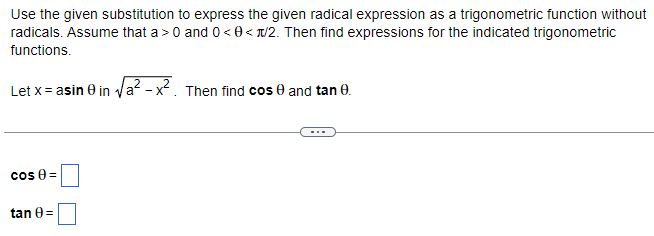 Solved Use the given substitution to express the given | Chegg.com