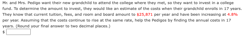 Solved Mr. and Mrs. Pedigo want their new grandchild to | Chegg.com