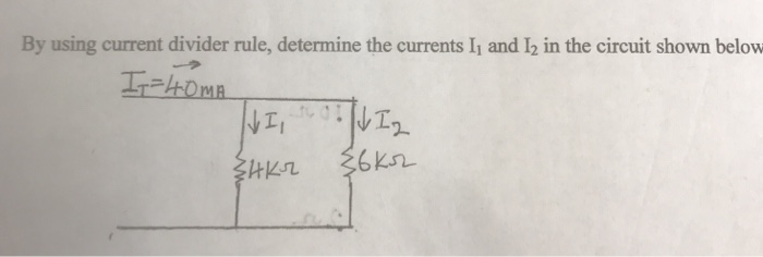 Solved By using current divider rule, determine the currents | Chegg.com