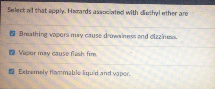 Solved Select all that apply. Hazards associated with | Chegg.com