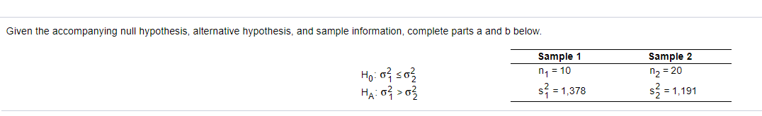 Solved Given the accompanying null hypothesis, alternative | Chegg.com