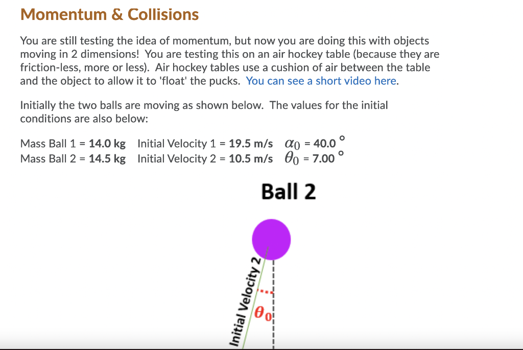 Solved Momentum & Collisions You are still testing the idea | Chegg.com