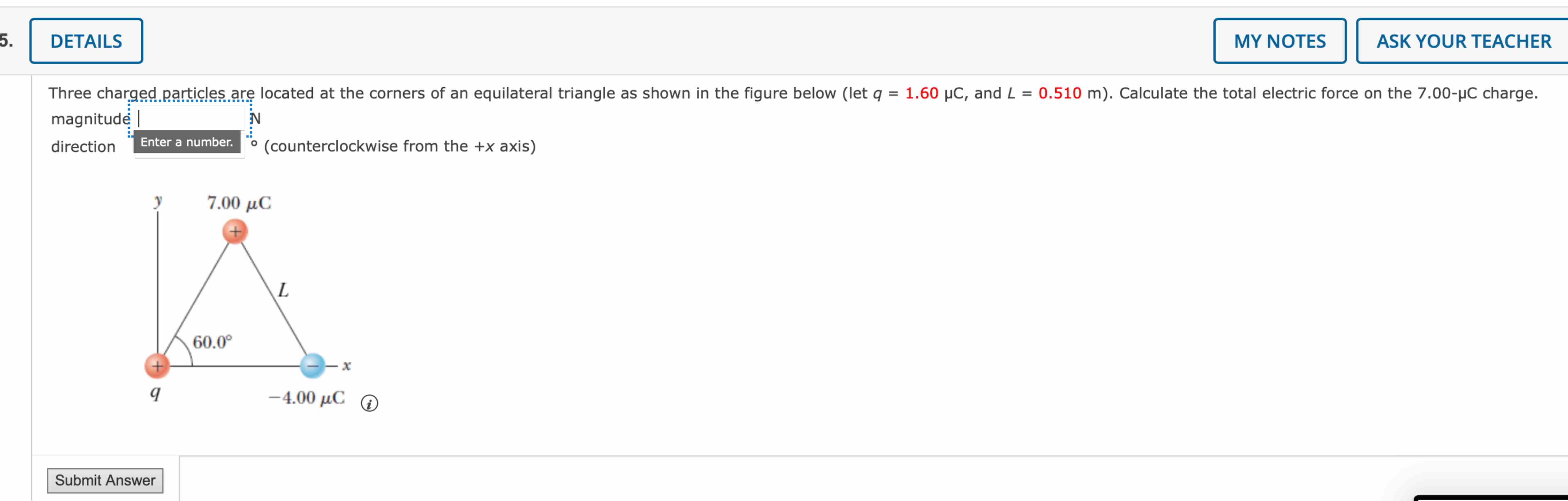 Solved Three Charged Particles Are Located At The Corners Of