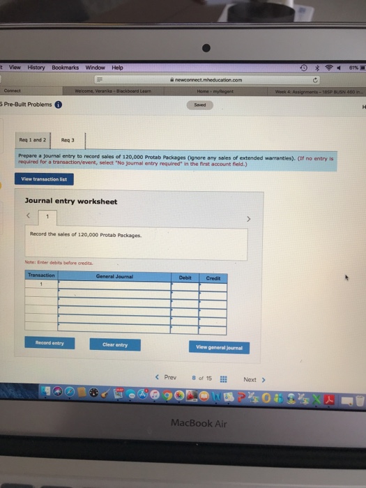 Solved lookmarks Window Help apter 05 Pre-Built Problems | Chegg.com