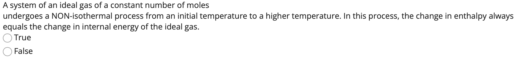 Solved A system of an ideal gas of a constant number of | Chegg.com