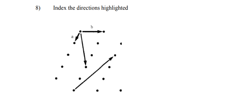 8) Index the directions highlighted | Chegg.com