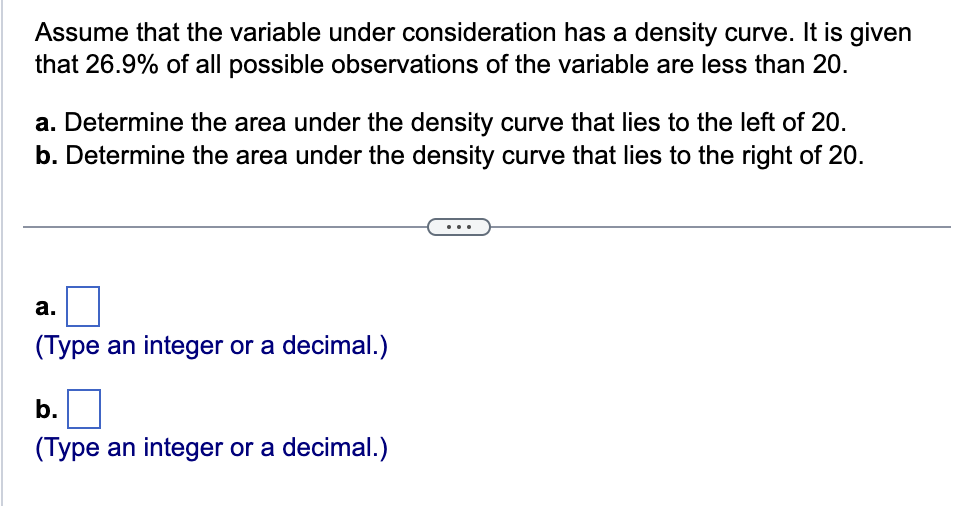 Solved Assume that the variable under consideration has a | Chegg.com
