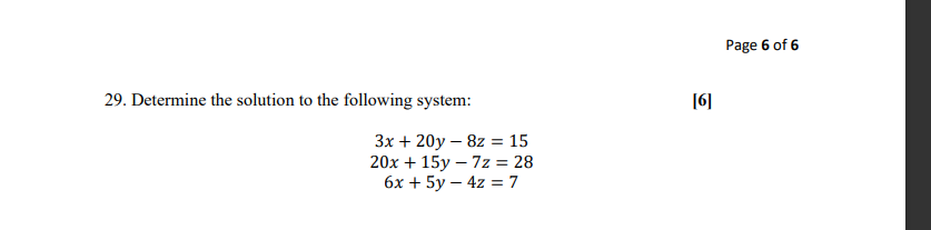 Solved Determine the solution to the following | Chegg.com