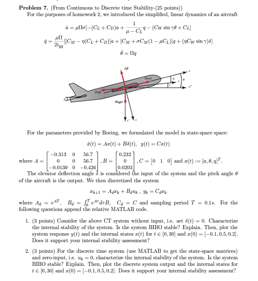 Solved Problem 7. (From Continuous to Discrete time | Chegg.com