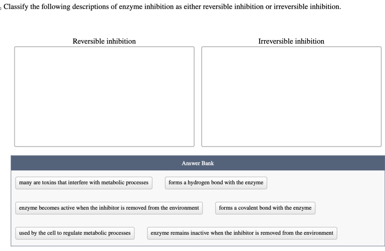 Solved Classify the following descriptions of enzyme | Chegg.com