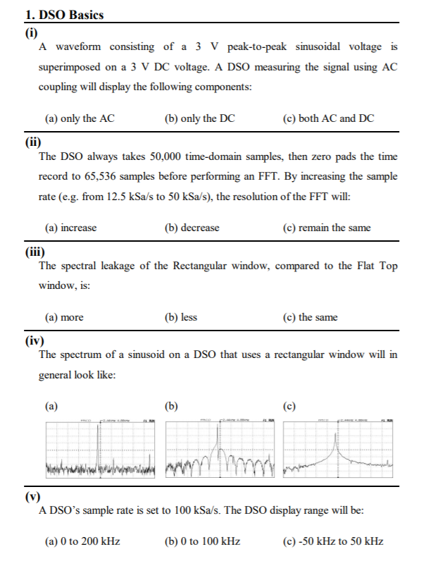 Solved 1. DSO Basics A waveform consisting of a 3 V | Chegg.com