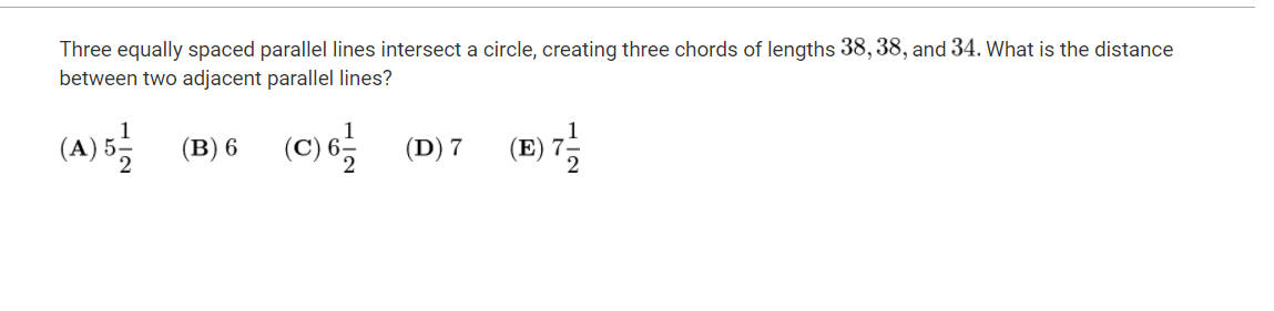 Solved Three equally spaced parallel lines intersect a | Chegg.com