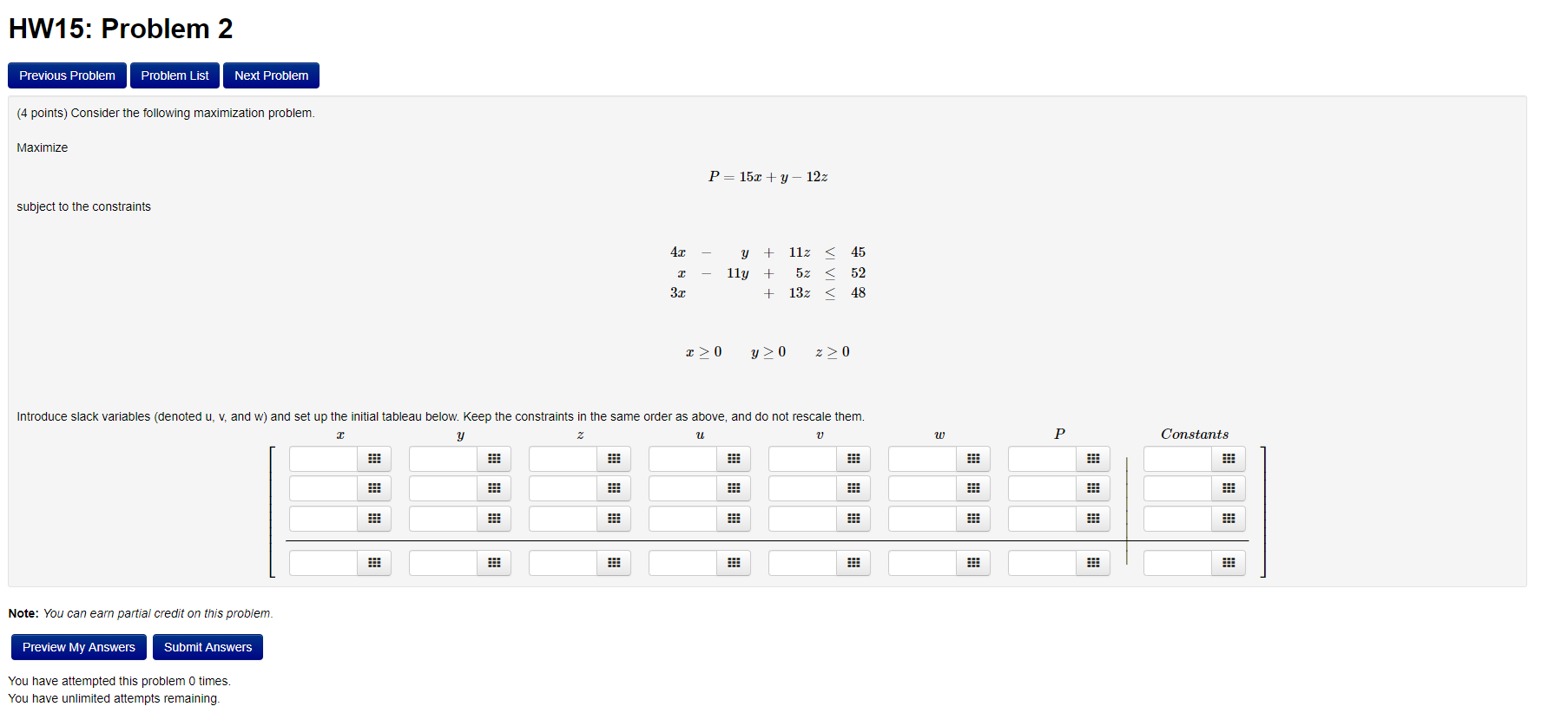 Solved HW15: Problem 2 Previous Problem Problem List Next | Chegg.com
