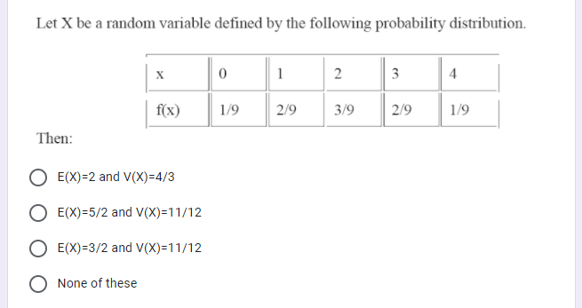 Solved Let X be a random variable defined by the following | Chegg.com