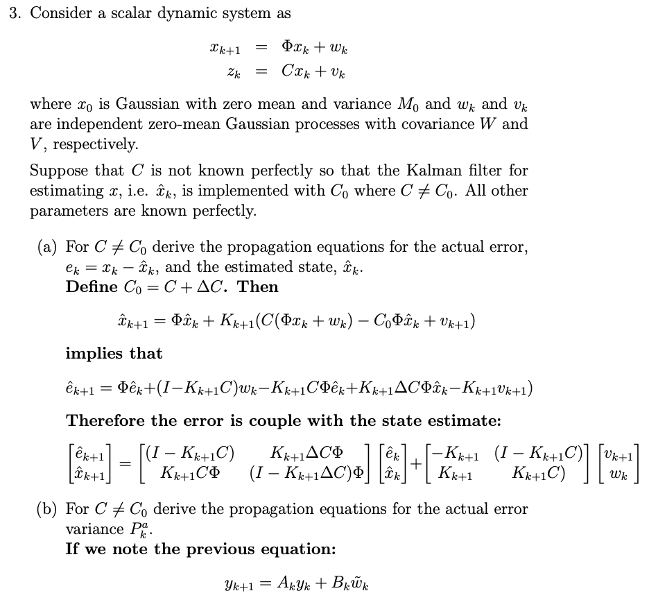 Solved 3. Consider a scalar dynamic system as | Chegg.com