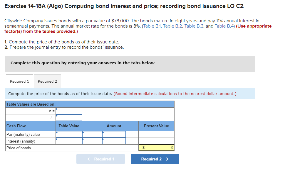 Solved Exercise 14-18A (Algo) Computing bond interest and | Chegg.com