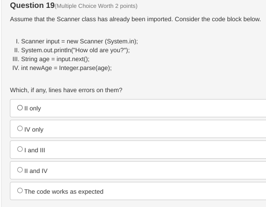 Solved Question 16(Multiple Choice Worth 2 points) Consider | Chegg.com