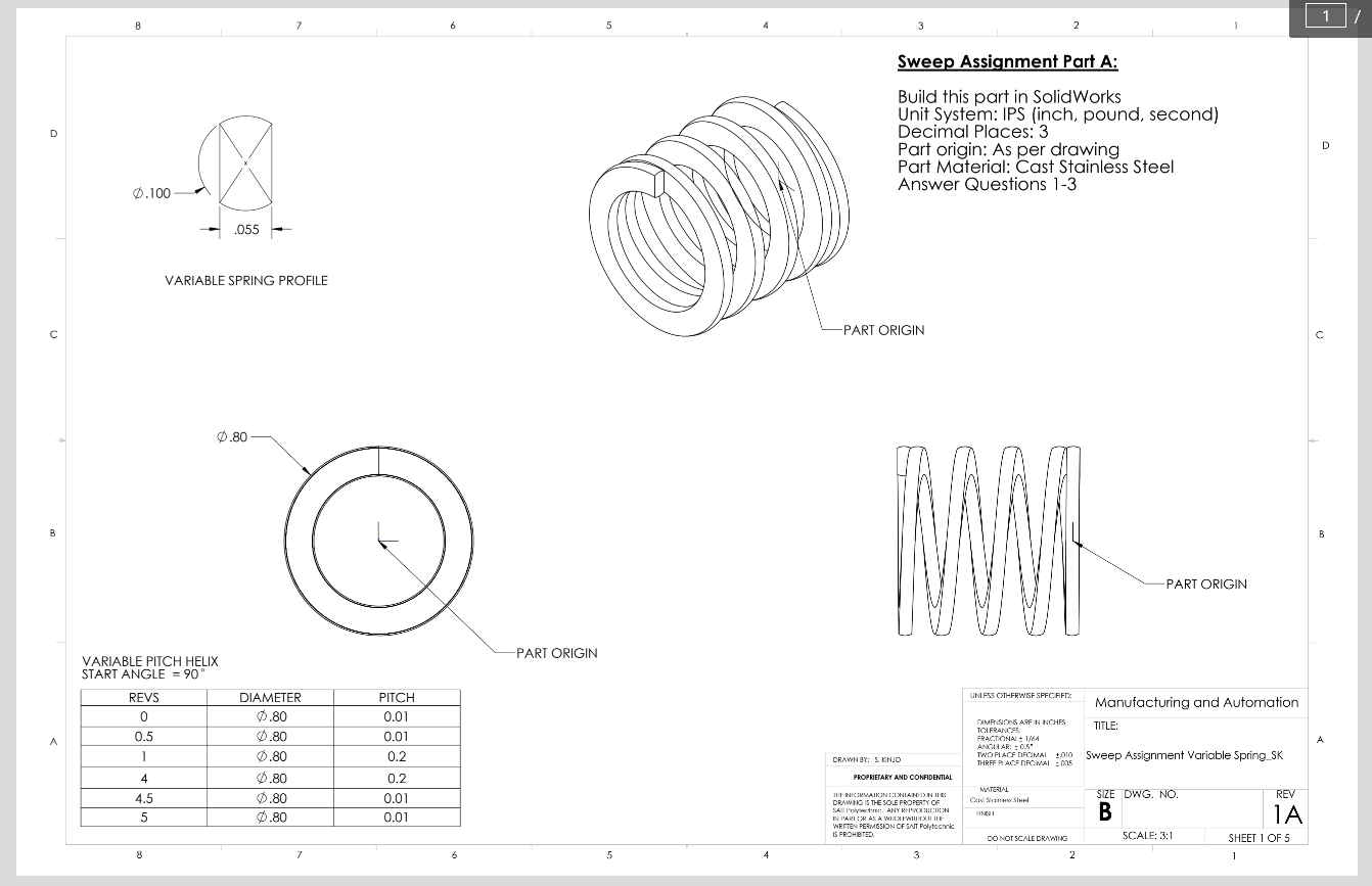 Solved 1 / 8 6 5 3 Sweep Assignment Part A: D Build this | Chegg.com