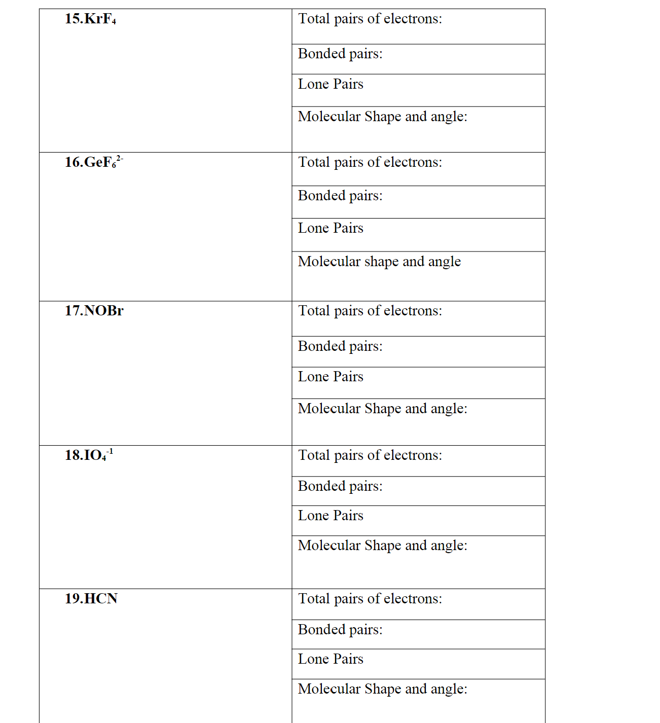 Solved *Include Lewis Structures | Chegg.com
