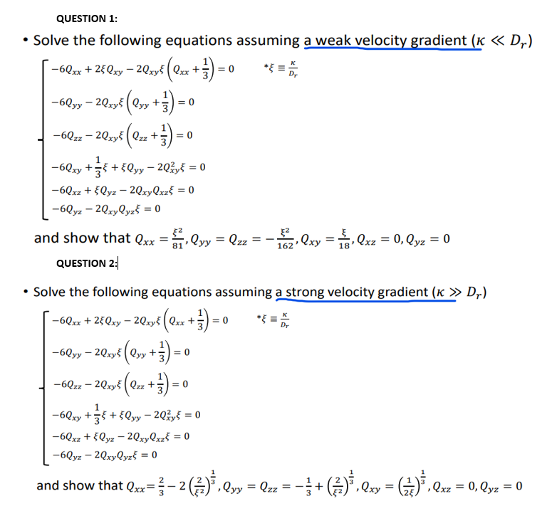 Solved Solve the following equations assuming a weak | Chegg.com