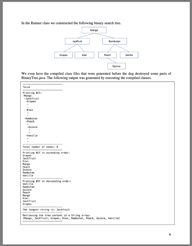 Solved JAVA Binary Tree Lab (PLEASE READ INSTRUCTIONS | Chegg.com