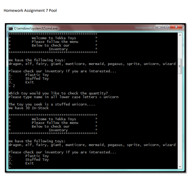 Solved Homework Assignment 7 Pool Homework Assignment 7-B | Chegg.com
