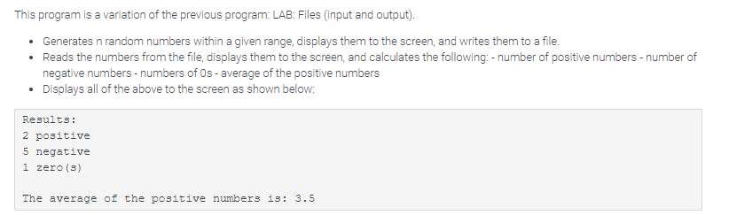 Solved IN C++ /* Introduction to files This program is a | Chegg.com