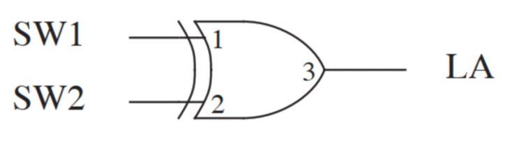 Solved 8. The XOR function Wire the circuit shown in the | Chegg.com