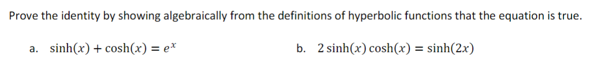 Solved Prove the identity by showing algebraically from the | Chegg.com