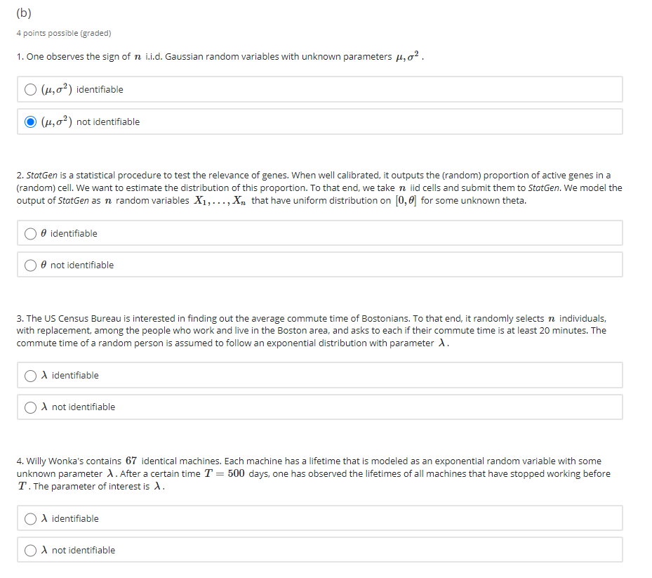 Solved For each of the following examples, define a | Chegg.com