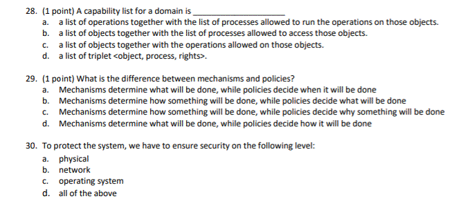 Solved a. 24. (3 points) Given the reference string of page | Chegg.com