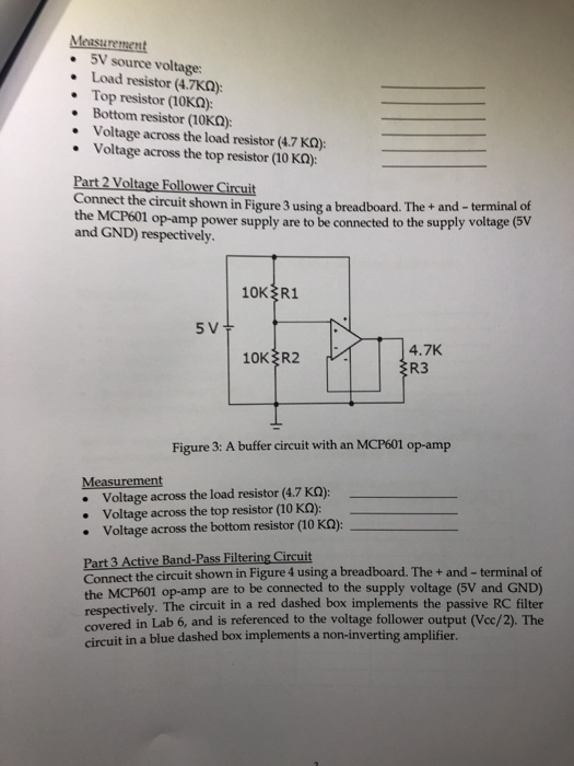 Solved FRE-LAB SECTION Part 1: Op-amp MCP601 Data Sheet | Chegg.com