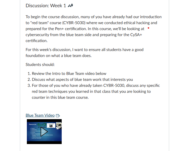 Solved Discussion: Week 1To begin the course discussion, | Chegg.com