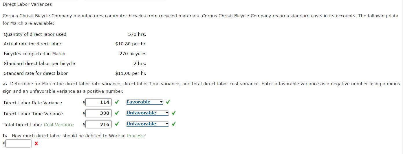 Solved Direct Labor Variancesfor March are | Chegg.com