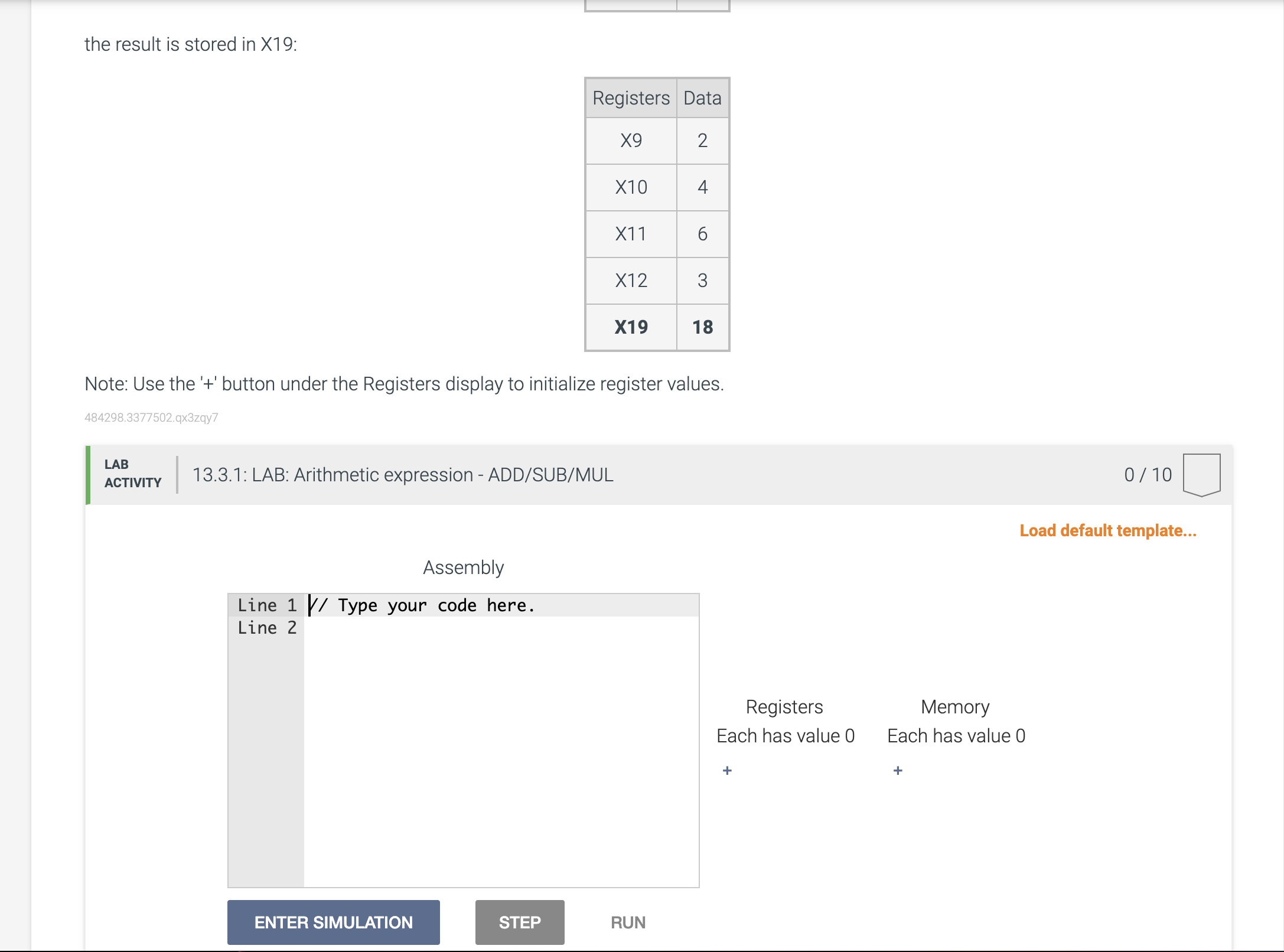 Solved 13.3 LAB: Arithmetic expression - ADD/SUB/MUL Given | Chegg.com
