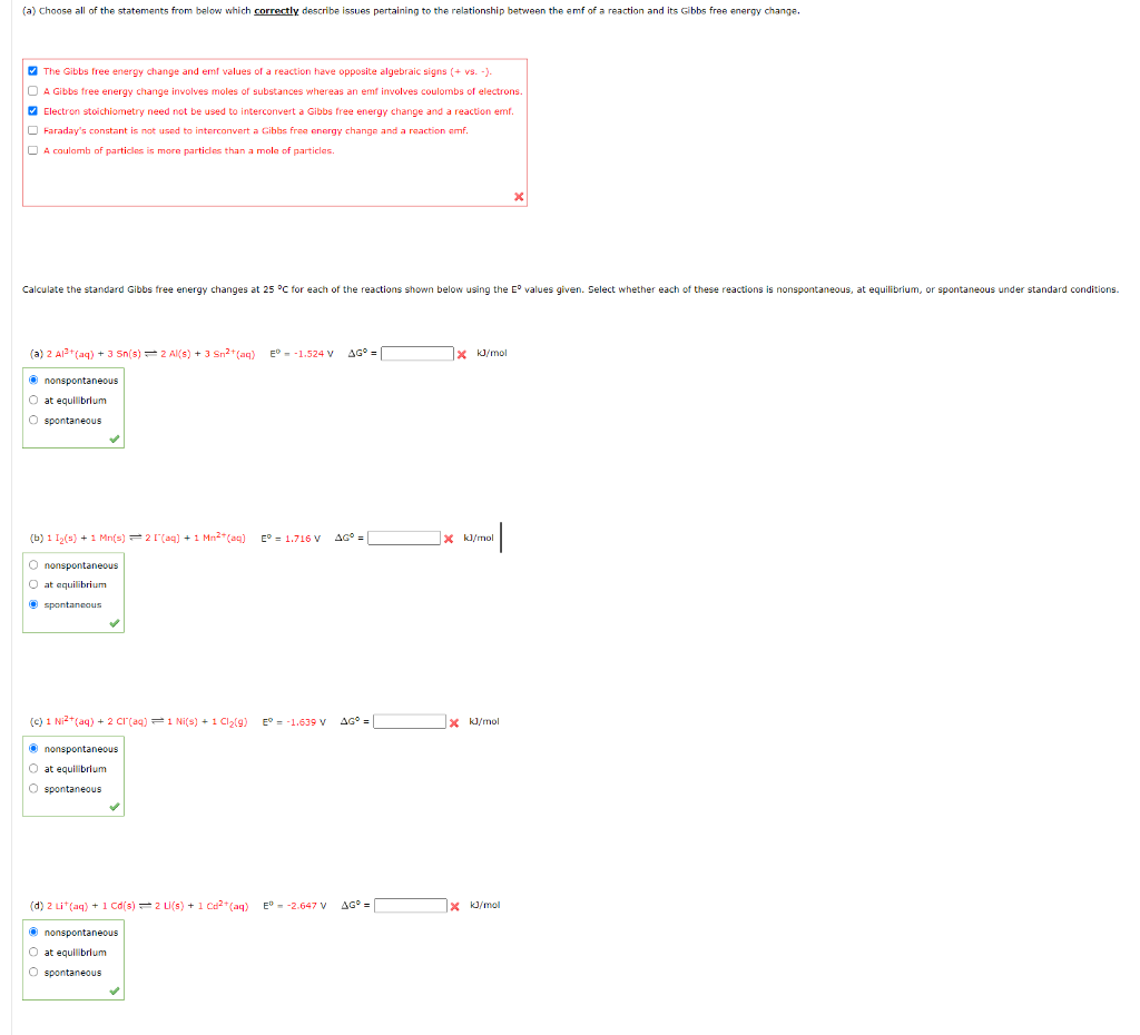 Solved (a) Choose all of the statements from below which | Chegg.com