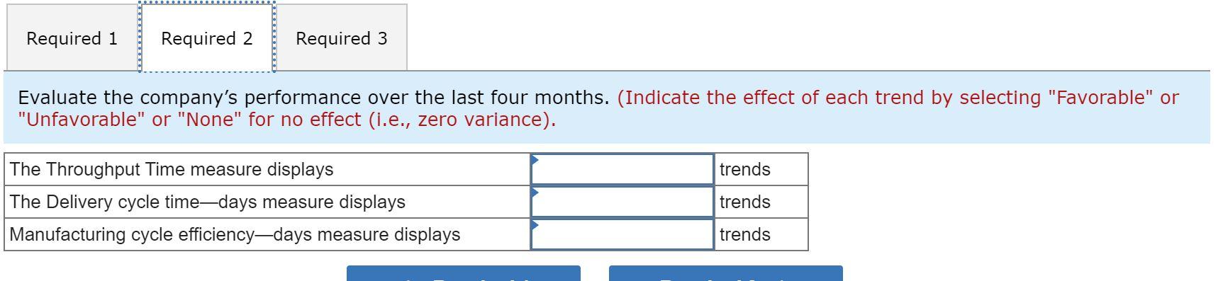 Solved 1-a. Compute the throughput time for each month. 1-b. | Chegg.com