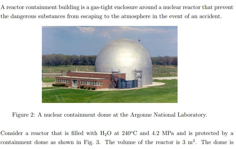 Solved A reactor containment building is a gas-tight | Chegg.com
